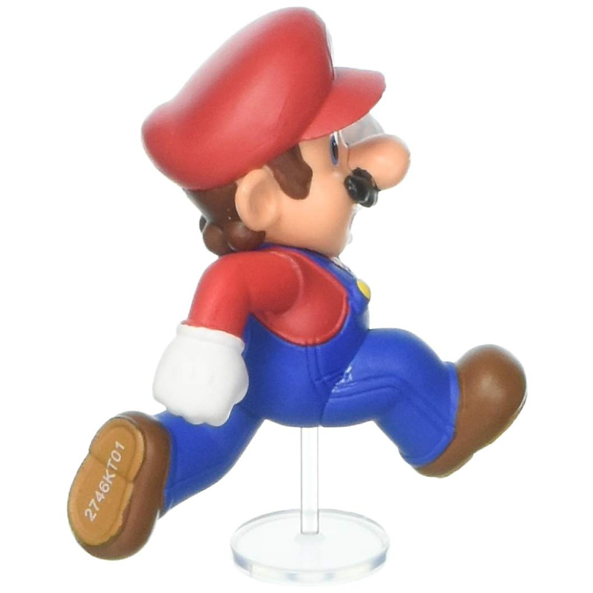 Jakks Pacific Year 2016 World of Nintendo Super Mario Series 2-1/2 Inch Tall Figure - Running MARIO with Display Stand