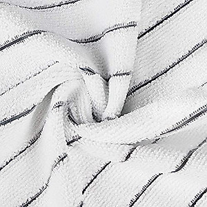 AIDEA Dish Cloth Microfiber-8PK, 12”x12”, Microfiber Cleaning Cloth, Super Soft and Absorbent, Multi-Purpose Microfiber Dish Rags for Kitchen-White/Grey