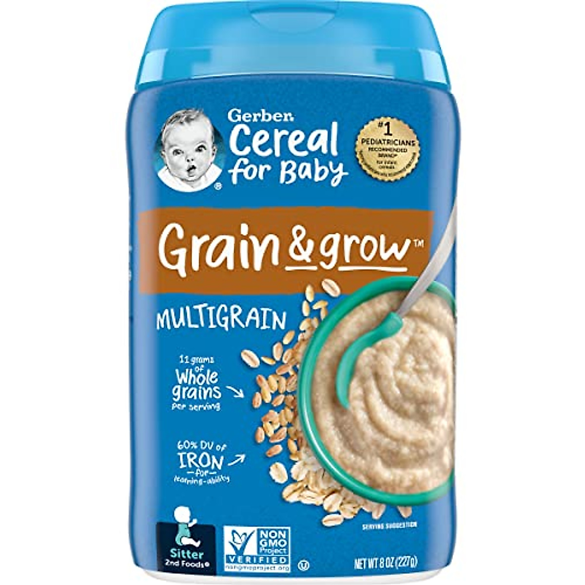 Gerber 2nd Foods Baby Cereal, Multigrain, 8 OZ (Pack of 3)
