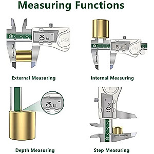 Digital Caliper,0-6'',Dekiraych Metric,Inch,Fraction Caliper Measuring Tool, Stainless Steel Electronic 6 inch Caliper Measurement Tool, IP54 Waterproof Vernier Caliper, Large LCD Display (150mm)