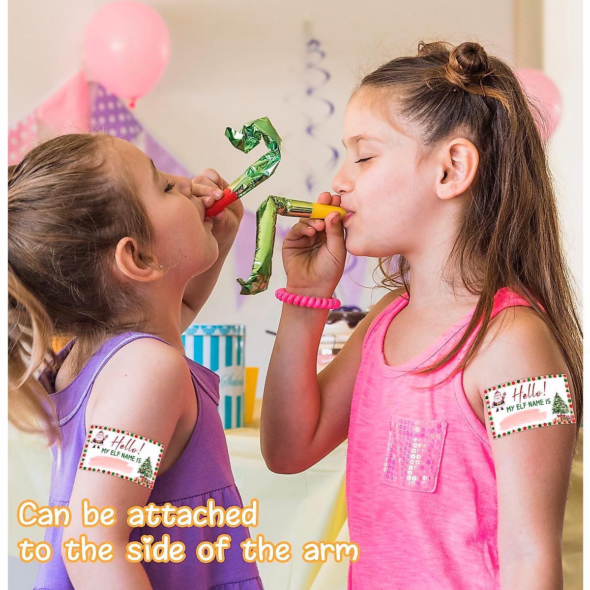 What's Your ELF Name Game, with 1 ELF Themed Sign and 30 Name Stickers, Christmas Party Game,Birthday Party Activities for Adults and Kids,Activity Game for Class Graduation