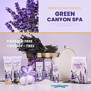 Spa Gift Baskets for Women 11pcs Lavender Bath Gift Set with Body Lotion, Essential Oil, Ideal Gifts for Women, Holiday Gifts Box for Mother's Day Birthday Christmas Valentine's Day, Spa Gifts for Mom