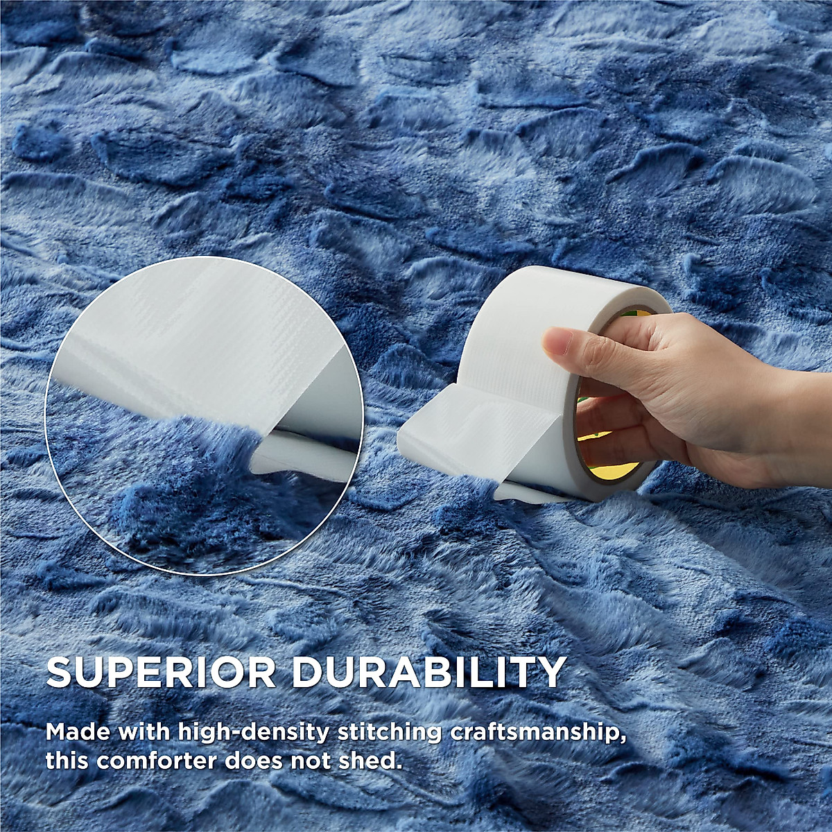 Bedsure Fuzzy Blanket Twin Size - Indigo, Soft and Comfy Sherpa, Plush and Furry Faux Fur, Reversible Twin Blankets for Couch, Sofa and Bed, 60x80 Inches