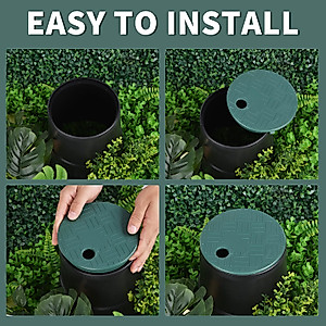 Aleybloodes 2 Pcs Sprinkler Valve Box Cover, Valve Box Cover Lid for Outdoor Sprinkler Irrigation Control Water System Lawn，Compatation with ID 5.5" OD 6" Sprinkler Valve Box (6 inch)