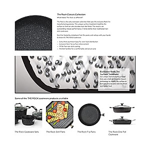 THE ROCK by Starfrit 2-Quart Saucepan with Glass Lid and Stainess Steel Handle, Black