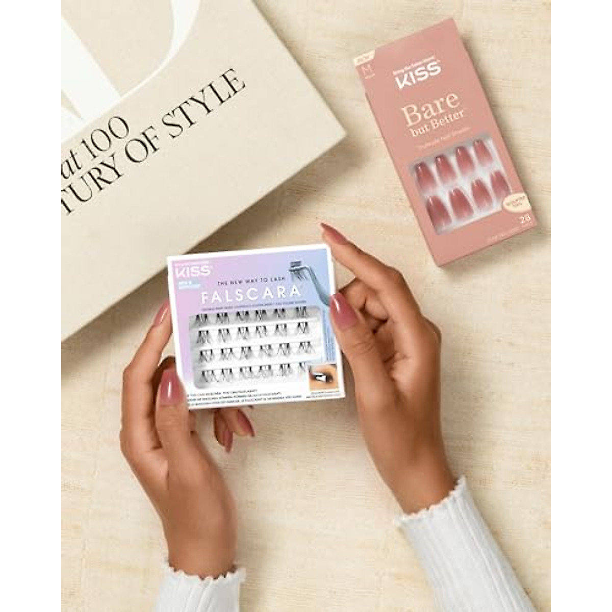 KISS Falscara Multipack False Eyelashes, Lash Clusters, Natural Wispy Wisps', 10mm-12mm-14mm, Includes 24 Assorted Lengths Wisps, Contact Lens Friendly, Easy to Apply, Reusable Strip Lashes