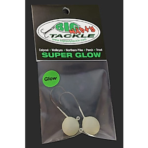 Big Nasty Tackle Super Glow Jigs (2 pack) (3/4 oz, Original Green)