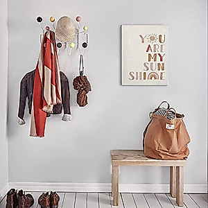 PHAMTE Inspirational Quote You Are My Sunshine Wall Art,Boho Sun Sunshine Rainbow Neutral Print Framed Canvas Painting Artwork Home Teens Girls Kids Bedroom Living Room Nursery Classroom(11x14 Inch)