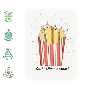 CENTRAL 23 Anniversary Card For Her Him - Chip Chip Hooray - Valentines Card Mom Dad - Birthday Cards Mommy Daddy - Girlfriend Boyfriend- Greeting Card For Christmas - Comes With Fun Stickers