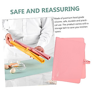 BESTonZON Pizza Dough Kneading Mat Silicone Bakeware Nonstick Bakeware Cookies Dough Pie Rolling Mat Reusable Baking Sheet Dough Pad Dough Rolling Pad Flour Pad Kitchen Accessory Silica Fondant Pad