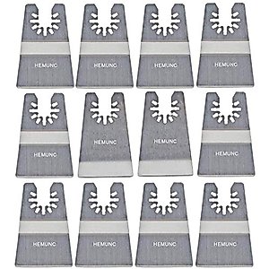 Oscillating tool scraper blades set, include oscillating rigid scraper blade 10pcs, flexible multitool scraper blades 2pcs, universal fit oscillating multitool scraper blades for carpet tile adhesives