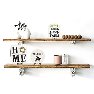 Creatart Two Tiered Tray with 6 Pieces Wooden Decor Item,Spring Rustic Farmhouse Decor,Round Easter Kitchen Table Centerpieces,Home Decorations Set(Home)