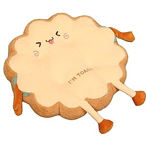 SUIVI HU Toast Pillow Cute Seat Cushion Decorative Seat Cushion Toast Bread Pillow Cushion Washable Cushion Suitable for Sofa Seat Floor Bedroom Decorative Homecoming Gift (Shy)