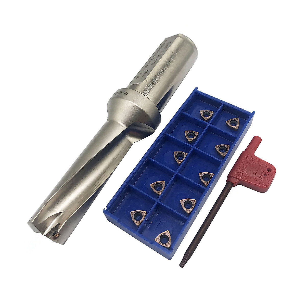 GBJ WC- Φ20.5-3D-C25 +10pcs WCMX040208FN Indexable U Drill Inserts Holder Fast Water Jet Drill Violent Drill WPD Series (WPD-Φ20.5-3D-C25+WCMX040208)