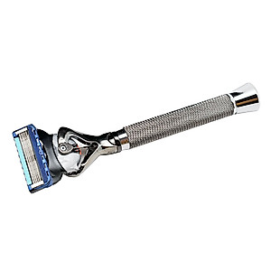 Diamond Design Anti Slip Chrome Metal Handle 5 Blade Cartridge Pro glide Flexball Razor Shaver