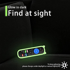 Pack of 2 RC280 Remote Control Replacement Compatible with All TCL Roku TV Remote, Compatible with TCL Roku 32" 40" 43" 48" 49" 50" 55" 65" 75" 85" TV with Remote Cover (Glow Pink and Green)