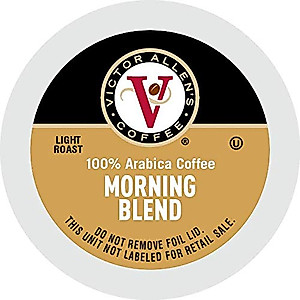 Victor Allen's Coffee Morning Blend and Decaf Donut Shop Blend Single Serve Coffee Pods for Keurig Brewers