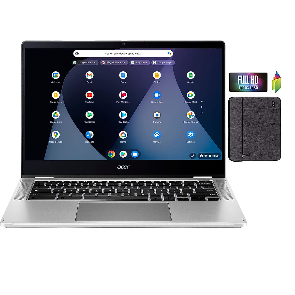Acer Chromebook 514 Laptop Touchscreen-Google Chrome-14 inch FHD IPS Touch Display-Backlit Keyboard-Wi-Fi 6-Two USB Type-C-2 in 1 Flip-Camera-Long Battery Life-8GB RAM |128GB eMMC