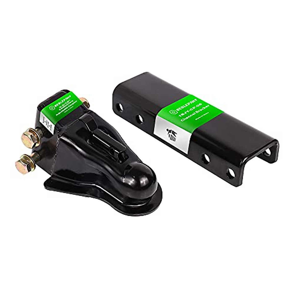 BEBLEPANY 2-5/16 Inch Adjustable Trailer Coupler 14000lbs w/Channel and 5 Position Channel and Fasteners