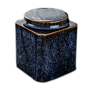 by Unbranded Keepsake Urns Ashes Ceramics, Small Urns For Human Ashes,  Cremation Urns for Ashes Unique Handmade Products and Ashes Urn, Display Burial at Home or Office Decor (Blue)