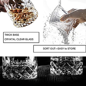 Gifts for Men,Whiskey Glasses,Old Fashioned Whiskey Glass Set of 6 Whiskey Glasses,Whiskey Gifts for Men Scotch Lovers,Style Glassware for Bourbon,Rum Glasses,Bar Whiskey Glasses