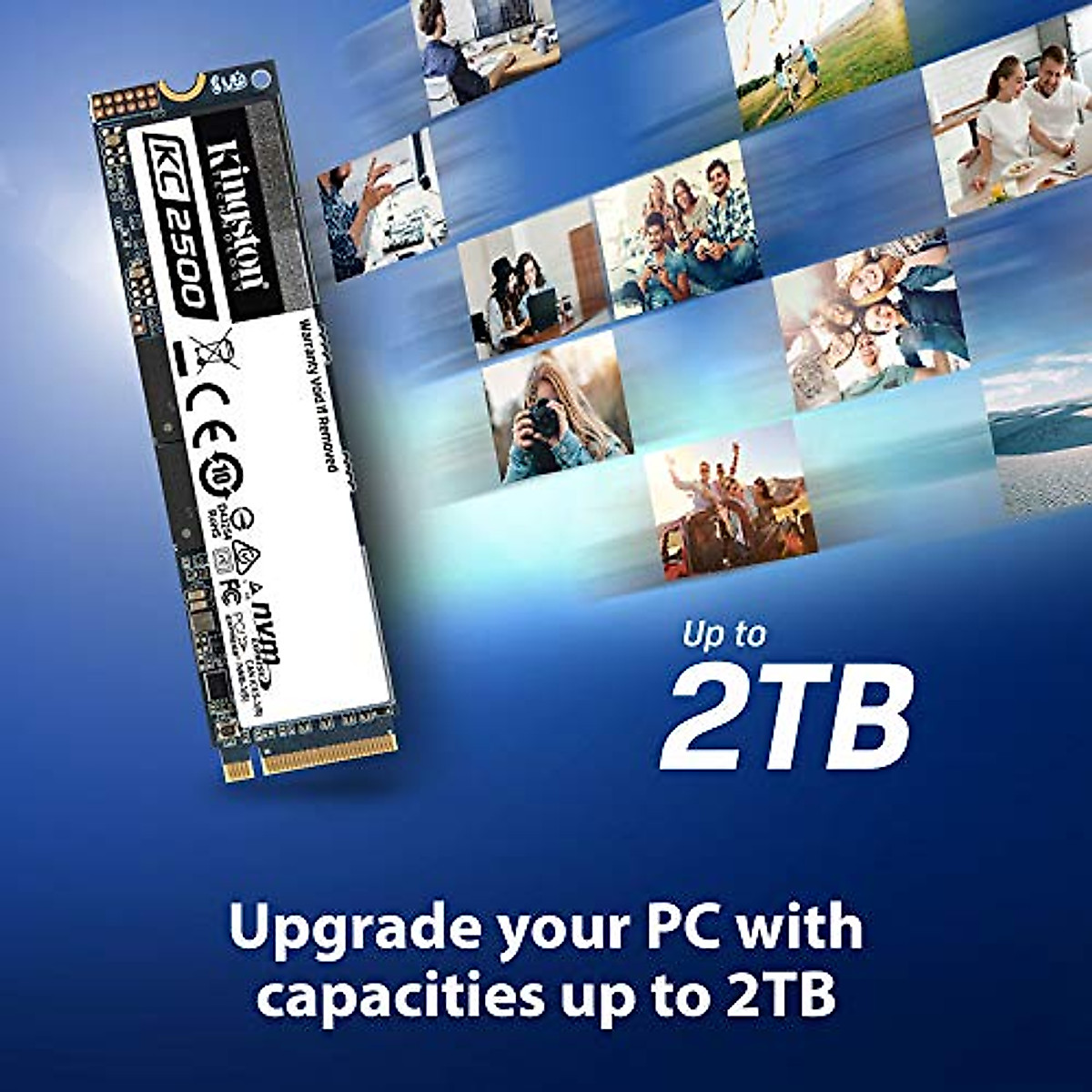 Kingston Skc2500M8/1000G - 1Tb Ssd Series Kc2500 M.2 Format 2280 Nvme High Speed and Self-Encryption AES 256 Bits