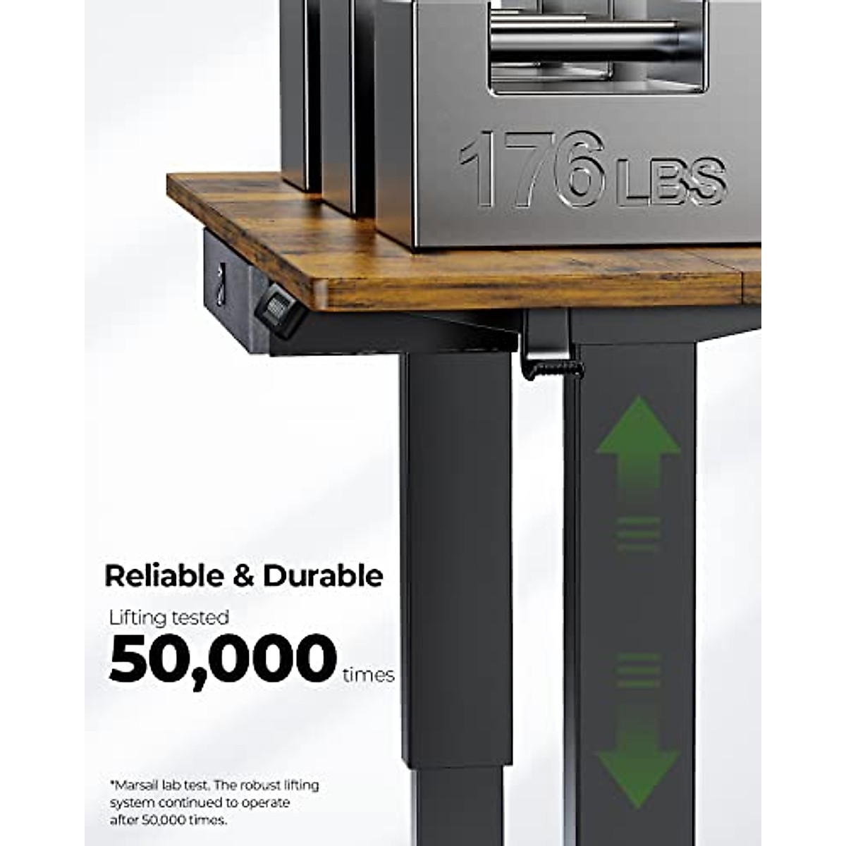 Marsail Standing Desk with Drawer, 48x24 Inch Adjustable Height Standing Desk, Electric Stand up Desk, Sit Stand Home Office Desk, Ergonomic Workstation for Home Office Computer Gaming Desk