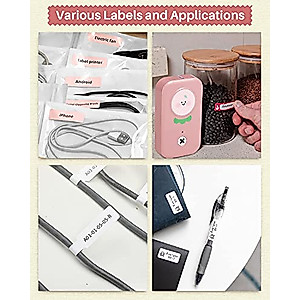 Memoking D30 Label Maker Sticker Machine - Portable Thermal Printer Mini Sticker Maker Machine, Compatible with iOS & Android, for Kitchen Home Office Organization