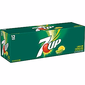 7UP Lemon Lime Soda, Naturally Flavored and Caffeine Free, 12 Fl Oz (Pack of 12)
