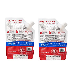 Redmond Real Sea Salt - Natural Unrefined Gluten Free Kosher, 16 Ounce Pouch (2 Pack)