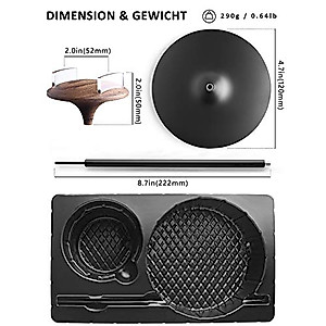 Headphone Stand, Walnut Wood & Aluminum Headset Stand, Nature Walnut Gaming Holder for AirPods Max, Beats, Bose, Sennheiser, Sony, Audio-Technica and More (Black)