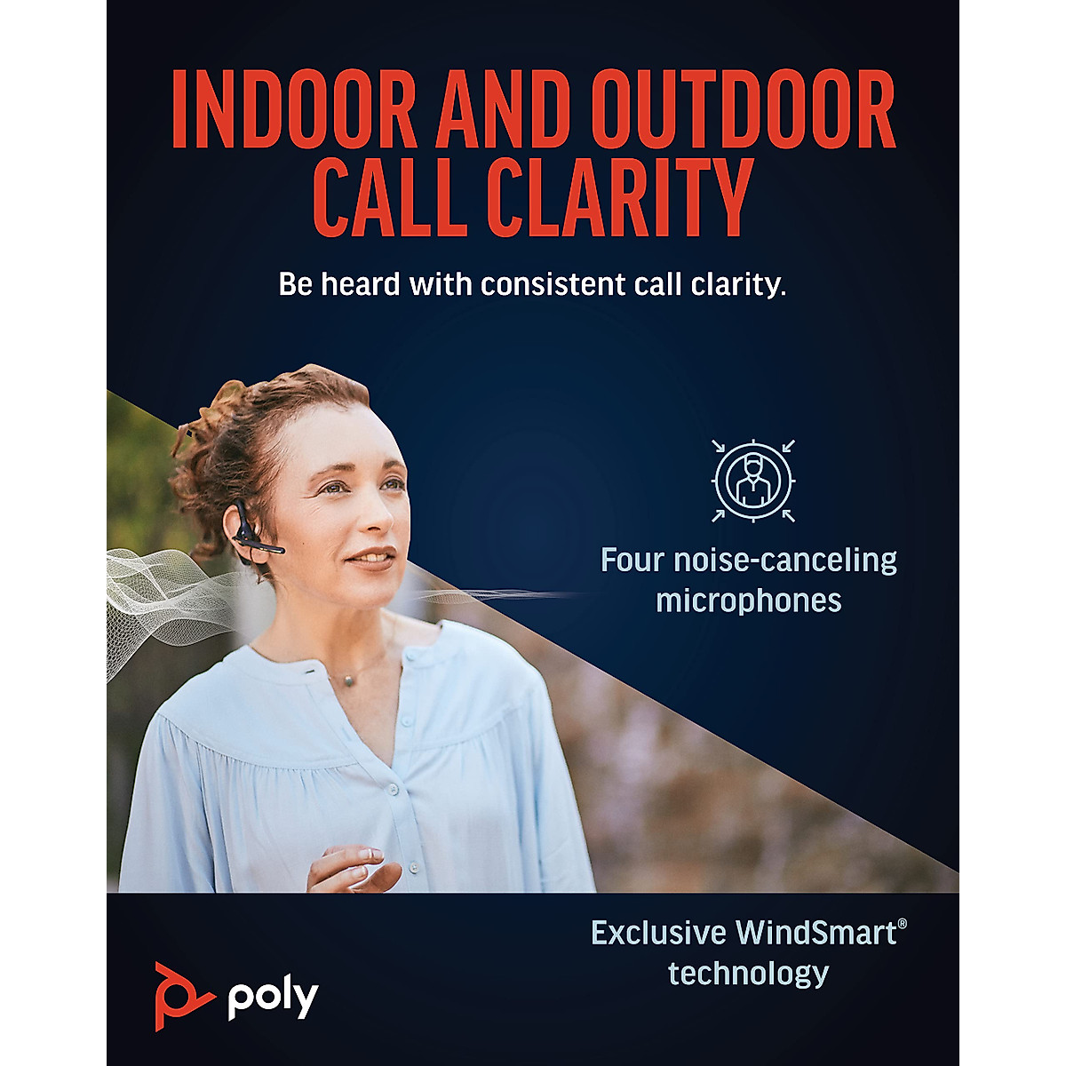 Plantronics - Voyager 5200 UC (Poly) - Bluetooth Single-Ear (Monaural) Headset - USB-A Compatible to connect to your PC and/or Mac - Works with Teams, Zoom & more - Noise Canceling,Black