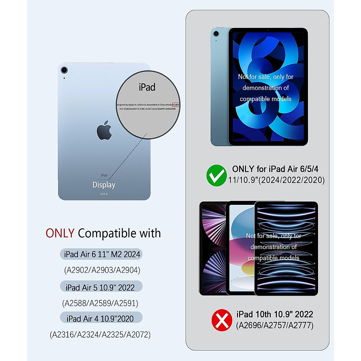 KUAELEN Case for iPad Air 11 inch M2 2024 Air 6th/ 5th Generation 2022 /Air 4th Generation 2020 10.9 Inch with Pencil Holder [Support Touch ID and iPad 2nd Pencil Charging]-Winter Jasmine