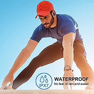 Wireless Earbud, Bluetooth Headphones Light Weight Deep Bass Ear Buds, Bluetooth Earbud Noise Cancelling with Mini Wireless Charging Case, IP7 Waterproof, 30H Playtime In-Ear Earphones for Sports Work