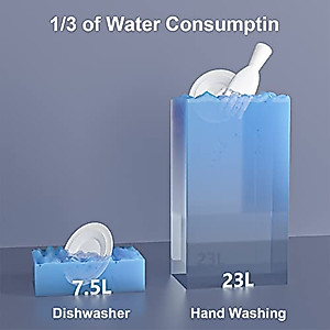 Comfook Compact Dishwasher Big Capacity Countertop Dishwasher with 5 Washing Programs, Portable Dishwasher with 6 Place Setting Rack and Silverware Basket for Party, Apartments, Dorms, RV, Boats