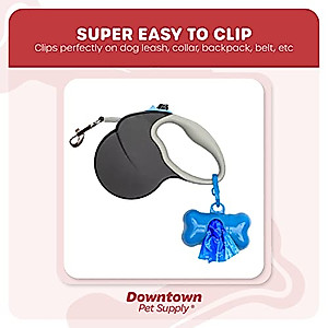 Downtown Pet Supply Dog Poop Bags (1000 CT - Rainbow Paw Print Bags & 2 Dispensers) Waste Bag Dispenser Clips to Dog Leashes Bags & Dog Harnesses- Poop Scoop Bags are Leak-Proof Bags & Unscented