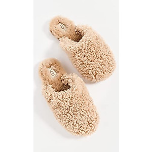 UGG Women's Maxi Curly Slide Slipper, Sand, 7
