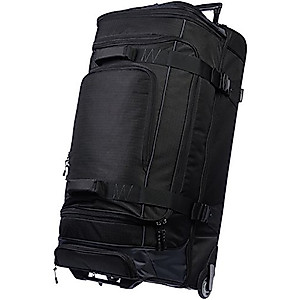 Amazon Basics Ripstop Wheeled Duffel, 35", Black