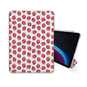 Cute Strawberries Kawaii Art case Compatible with iPad Mini Air Pro 7.9 8.3 9.7 10.2 10.9 11 12.9 inch Pattern Cover New 2022 2021 Trifold Stand 3 4 5 6 7 8 9 Generation 474 (10.2" 7/8/9 gen)