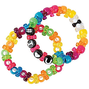 The Beadery 18 Compartment Bead Alphabet Chalkboard TRIBEAD Box, Black