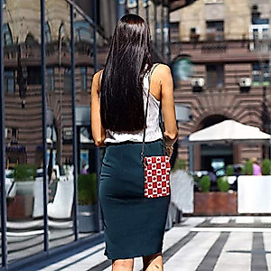 Canadian Flag Women Soft PU Leather Cellphone Purse Wallet Handbag Small Crossbody Shoulder Bag