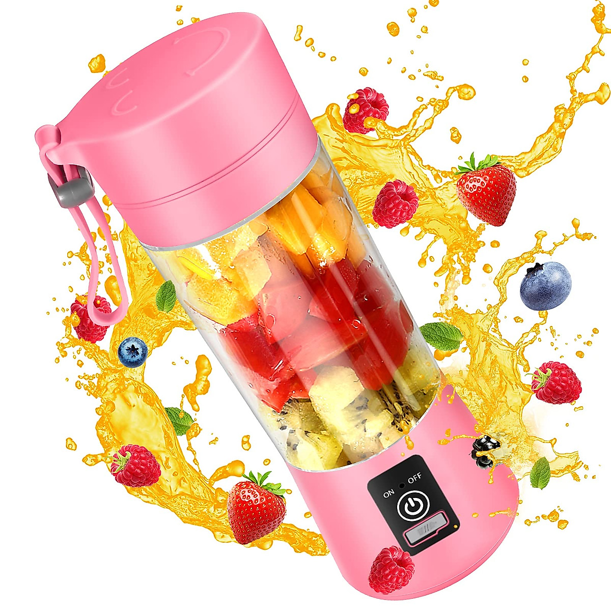 Portable Blender for Shakes and Smoothies,6 Blades Juicer Cup for USB Rechargeable,Personal Blender with One Touche Operation,Blender Shake Smoothie for Kitchen,Travel and Sport