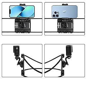 Taisioner Fence Mount Clamp Tree Rope Buckle Compatible with GoPro AKASO DJI Action Camera and Smart Phone Video Record Accessories for Mountain Biking Basketball Baseball Football Tennis Soccer