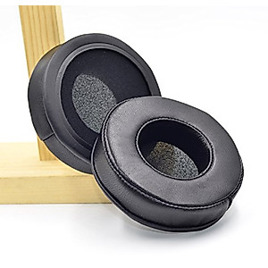 90mm Diameter Real Sheepskin Leather Replacement Compatible with AKG K545 K845BT K540 Headphone/JBL E50BT E50 BT S500 S700 Headphone / HDJ1000 HDJ2000 HDJ1500 Headphones