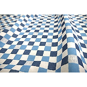 MIKURA Double Gauze Tenugui, Japanese Towel, Ichimatsu (Blue)