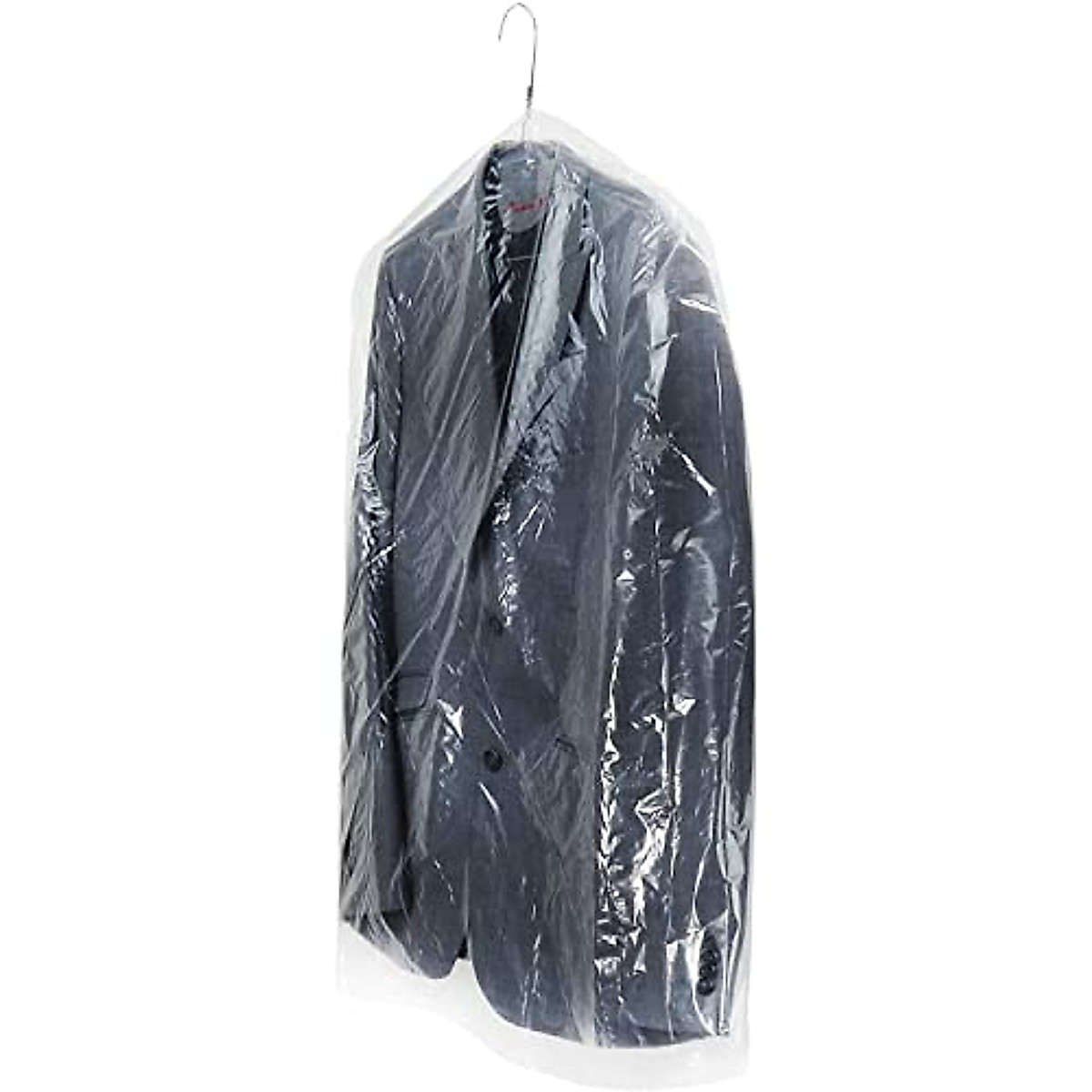 Bezall 10Pcs Plastic Clear Garment Bags, Dry Cleaner Suit Clothes Dustproof Cover Storage Bags (60 x 90cm)