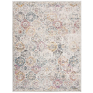 SAFAVIEH Madison Collection X-Large Area Rug - 11' x 15', Grey & Gold, Boho Chic Distressed Design, Non-Shedding & Easy Care, Ideal for High Traffic Areas in Living Room, Bedroom (MAD611F)