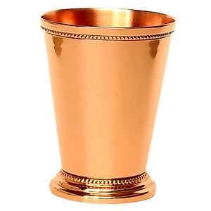 PARIJAT HANDICRAFT Mint Julep Cup Pure Copper Moscow Mule Mint Julep Cup beautifully handcrafted Capacity 12 Ounce