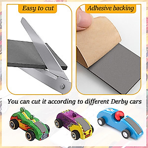 4 Pieces 3 Ounces Stick On Flex Weight for Derby Car- Cuttable Flexible Tape Weight for Easily Fine Tune Car Weight and Fastest Speed