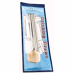 2 Stainless Steel Straws Compatible With Tervis Tumbler 24 oz Travel Insulated Clear Drinking Cup Lid CocoStraw Brand